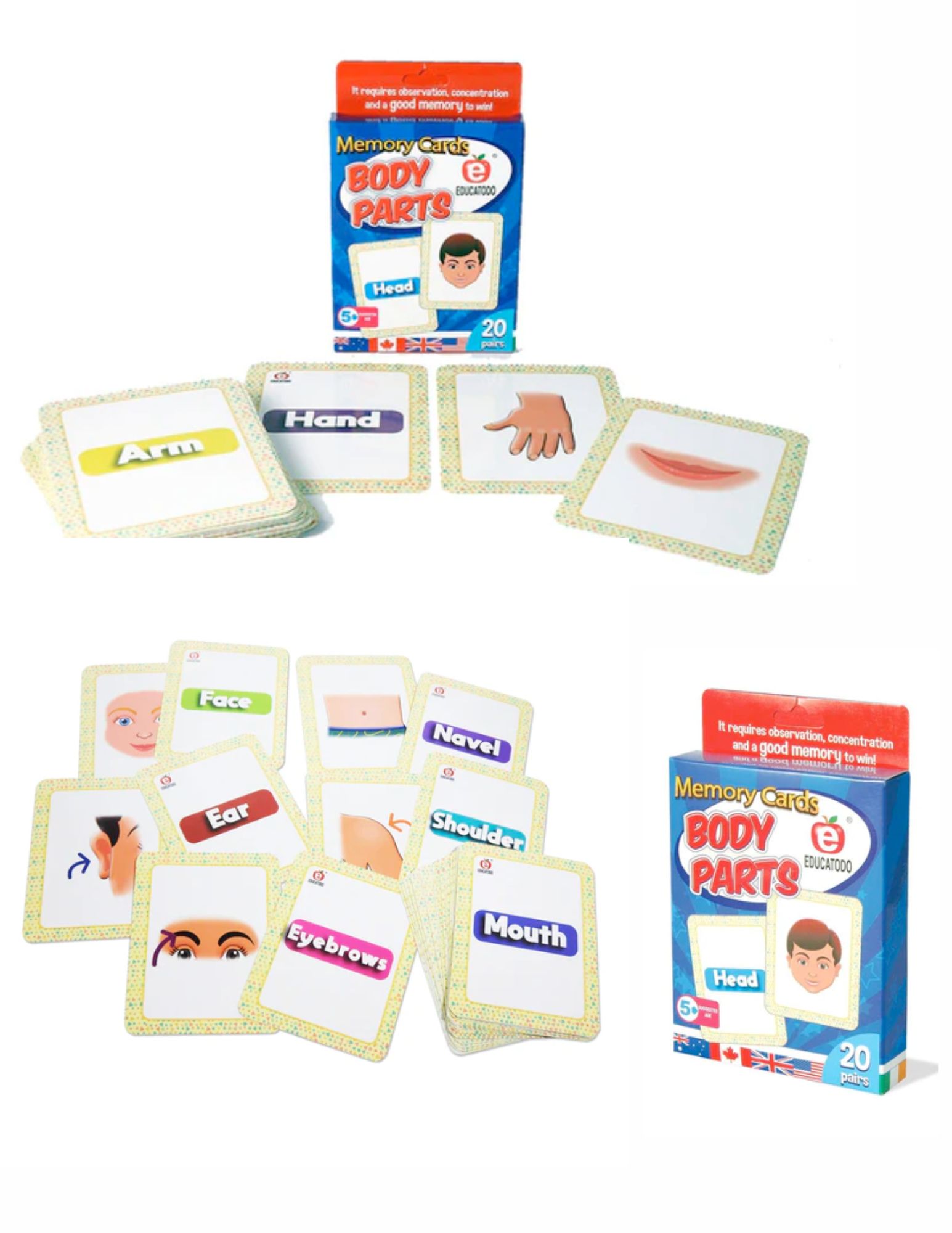 Memory Cards Body Parts