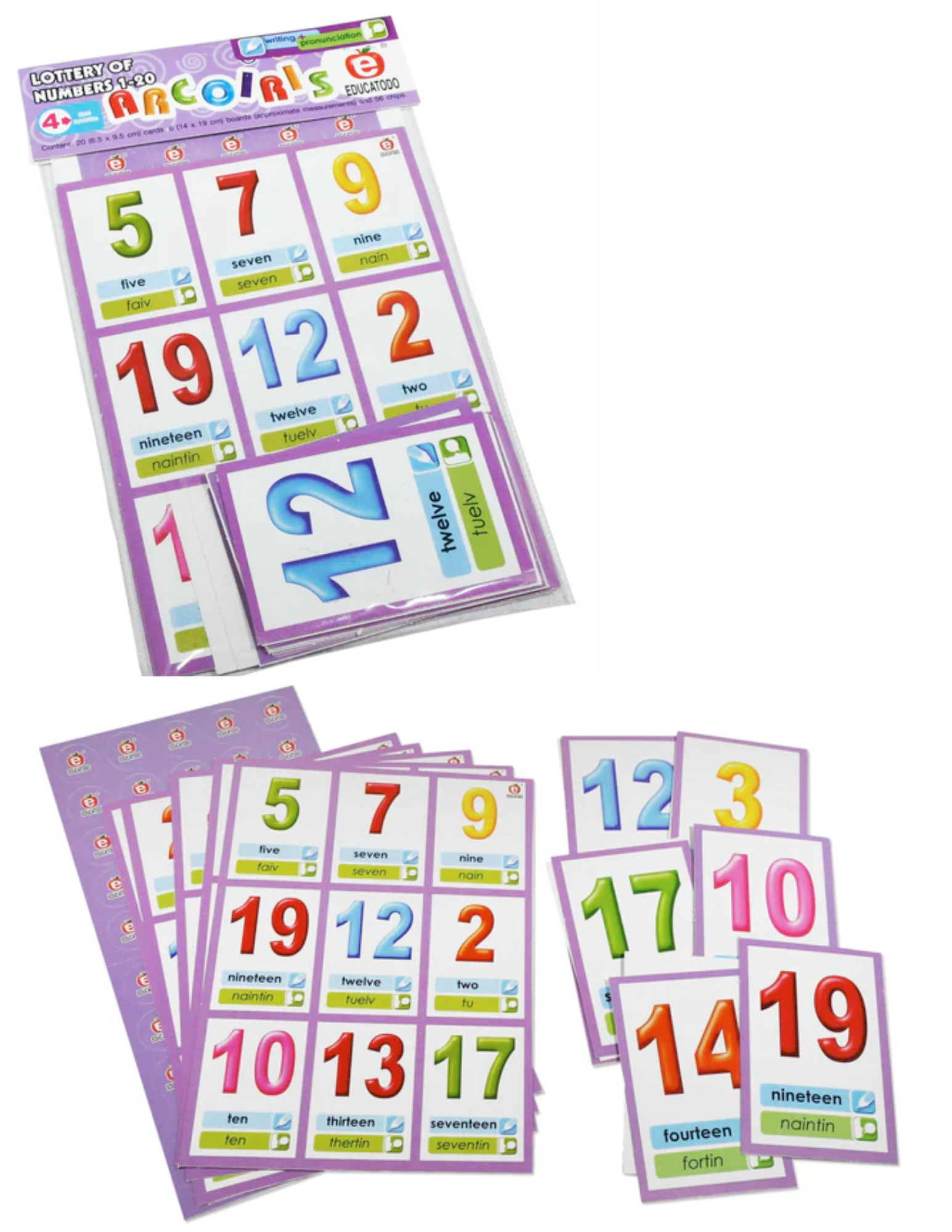 Lottery of Numbers 1-20 Arcoiris